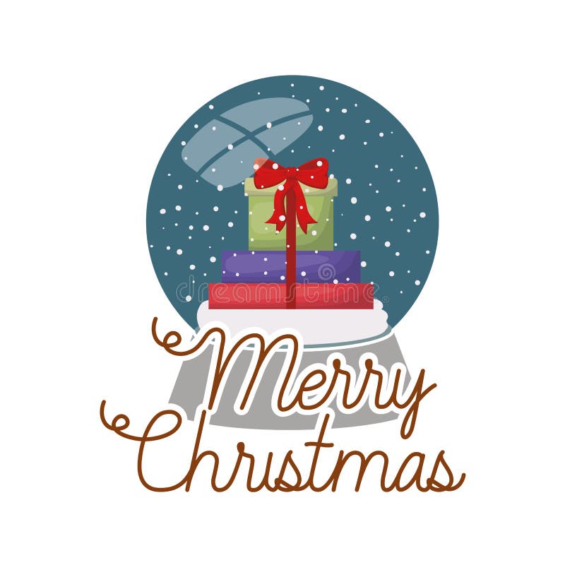 Gift Boxes in Crystal Ball Isolated Icon Stock Vector - Illustration of ...