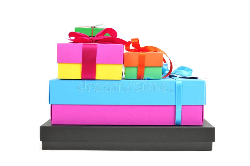 Gift Boxes of Different Colors Stock Photo - Image of blue, gifts: 47875188