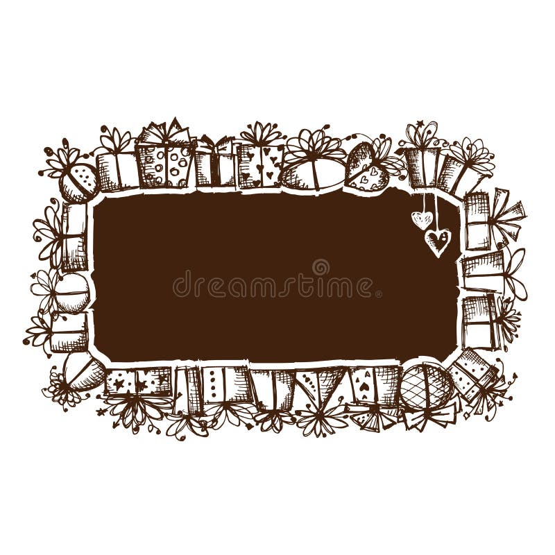 Gift Boxes, Frame for Your Design Stock Vector - Illustration of icon ...