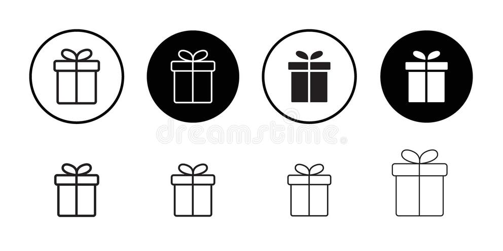 Gift Boxes Icon Outline Vector for Web Ui Stock Vector - Illustration ...