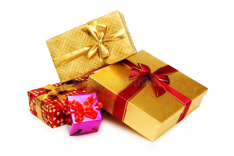 Gift boxes isolated stock image. Image of package, season - 6317547