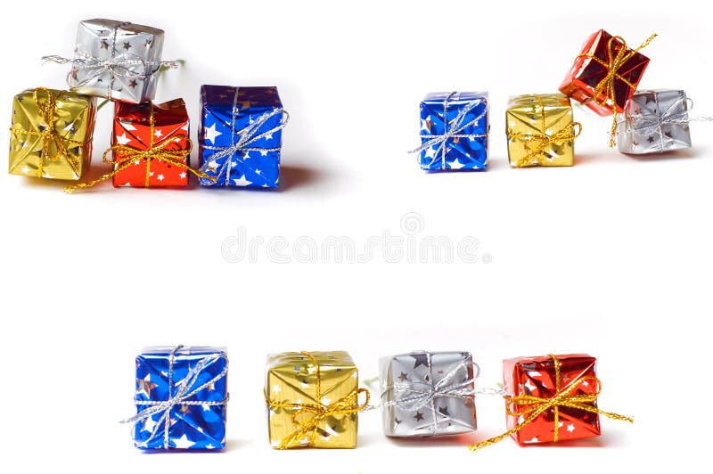 Gift Boxes Isolated Collection Stock Image - Image of ribbon, party ...