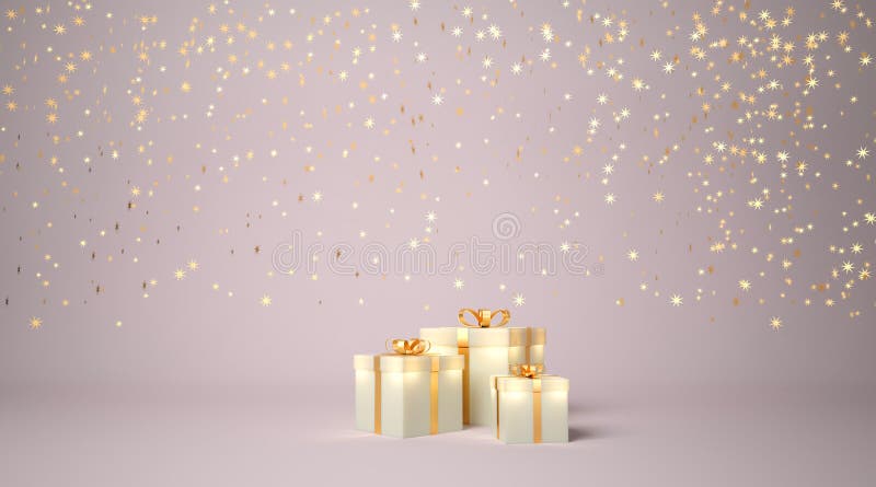 Gift Boxes On Pink Background Stock Image - Image of decor, greeting ...