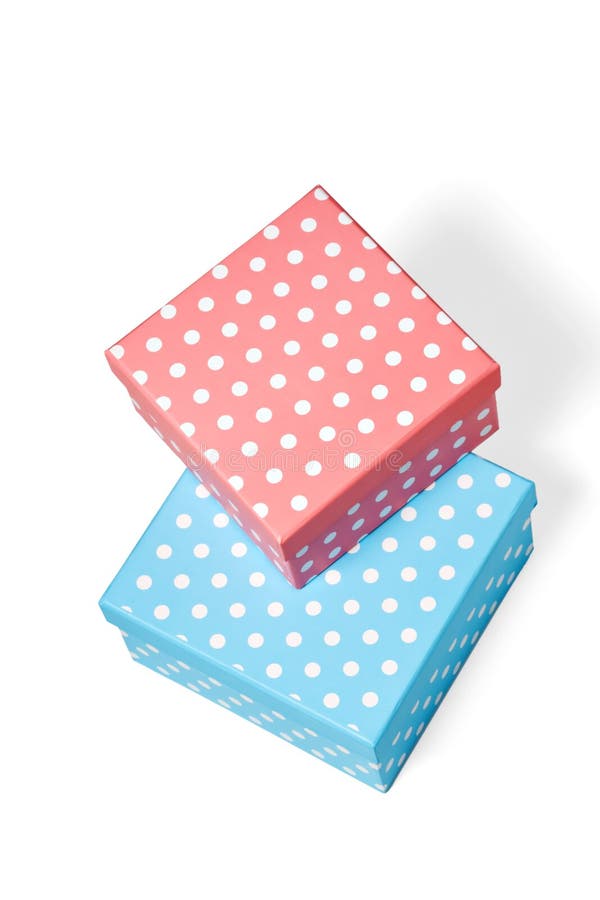 Gift boxes with polka dots stock photo. Image of isolated - 6397774