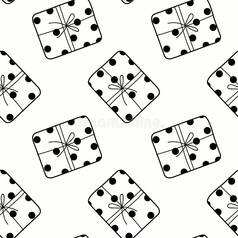 Gift Boxes with Polka Dots Creating a Playful Pattern on a Light ...