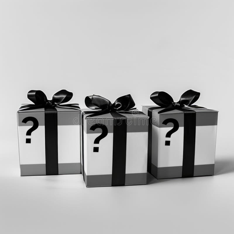 Gift Boxes with Question Marks. Generative Ai Stock Illustration ...