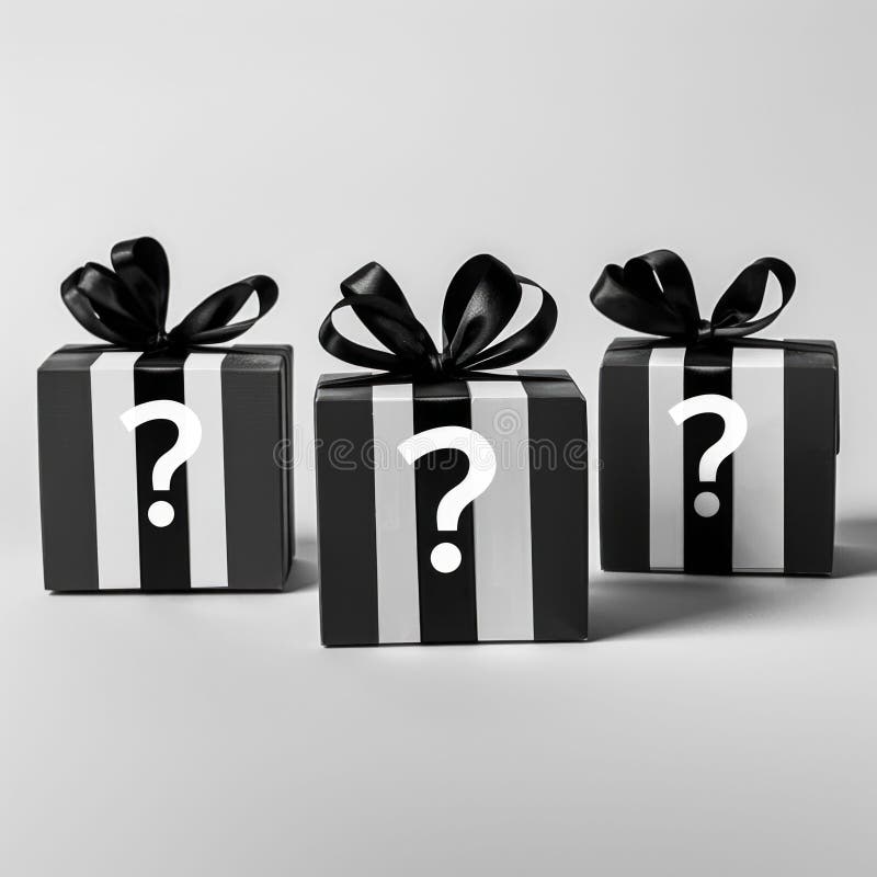 Gift Boxes with Question Marks. Generative Ai Stock Illustration ...
