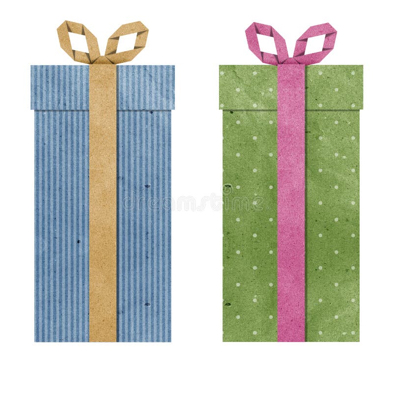 Gift Boxes Recycled Papercraft . Stock Image - Image of adhesive, decor ...
