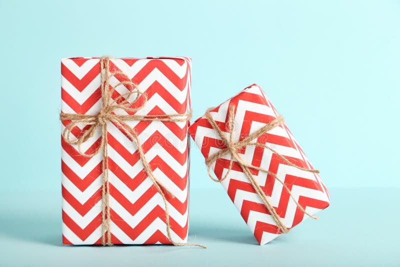 Gift boxes with ropes stock image. Image of holiday - 164256991
