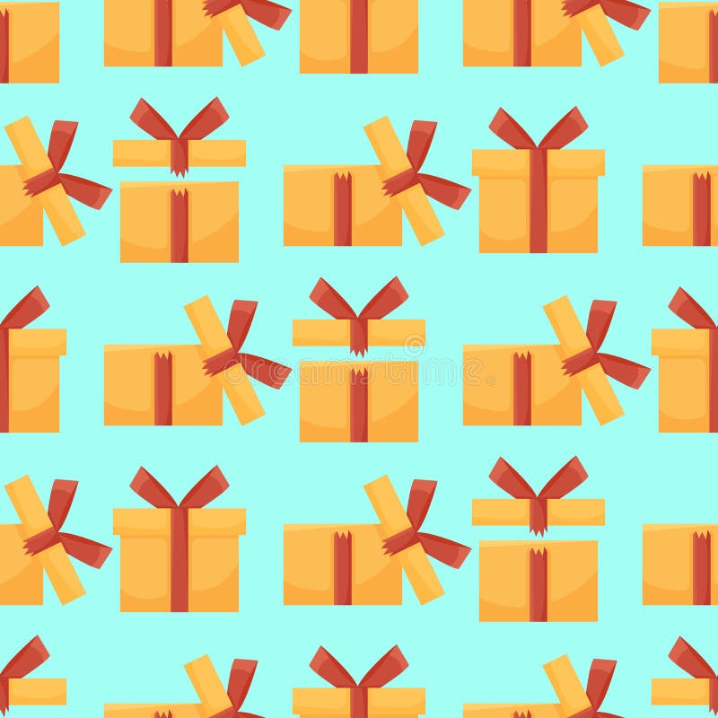 Gift Boxes Seamless Pattern Pattern Gift Box for Fabric Print, Wrapping ...