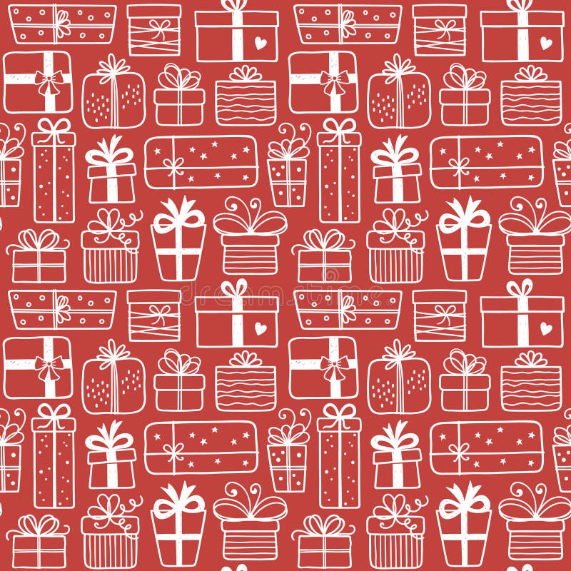 Gift Boxes Seamless Pattern Stock Vector - Illustration of christmas, polka: 330068921