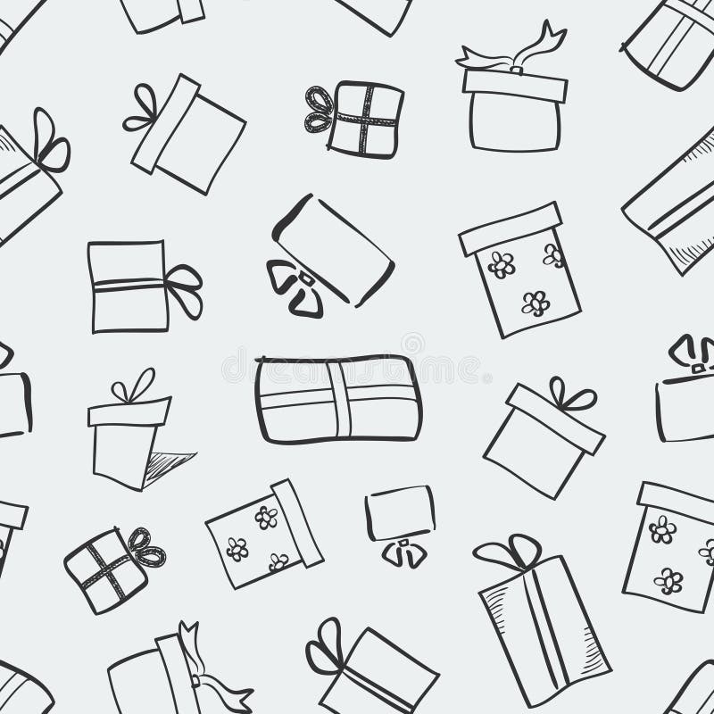 Gift Boxes Seamless Pattern Stock Illustration - Illustration of ...