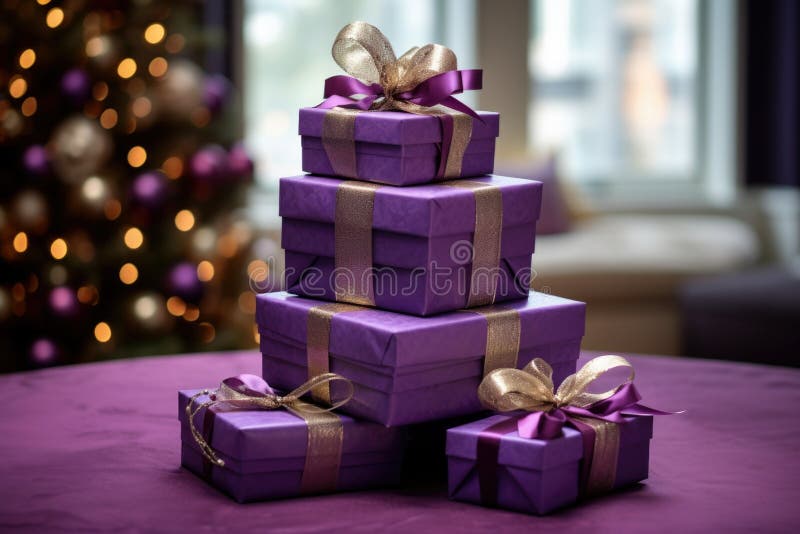 Gift Boxes Stand in a Stack Stock Image - Image of christmas, celebrate ...