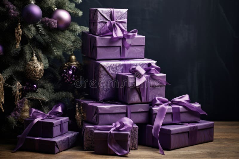 Gift Boxes Stand in a Stack Stock Image - Image of festive, feelings ...