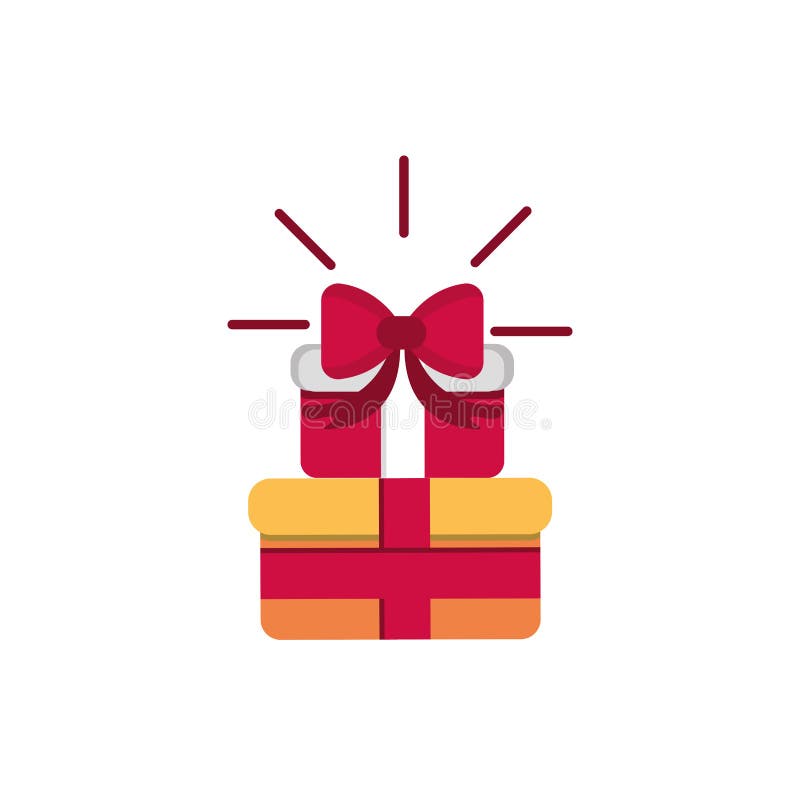 Gift Boxes Surprises Decoration Happy Christmas Icon Stock Vector ...