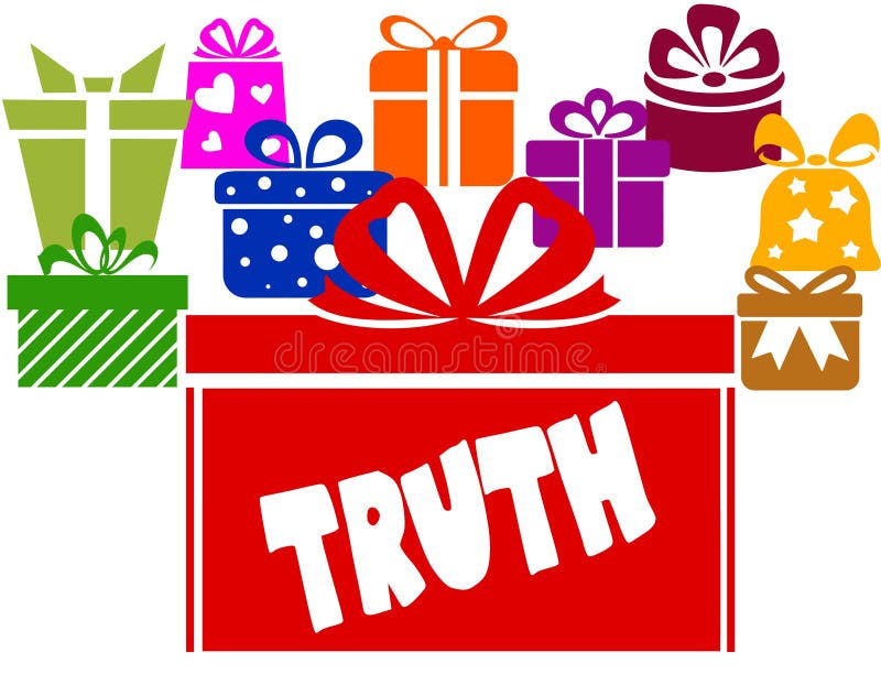 Gift Boxes with TRUTH Text. Stock Illustration - Illustration of text ...