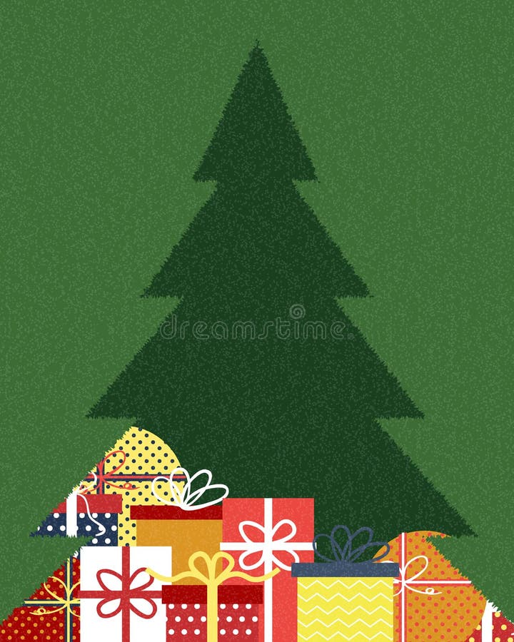 Gift Boxes Under Christmas Tree Stock Vector - Illustration of star ...