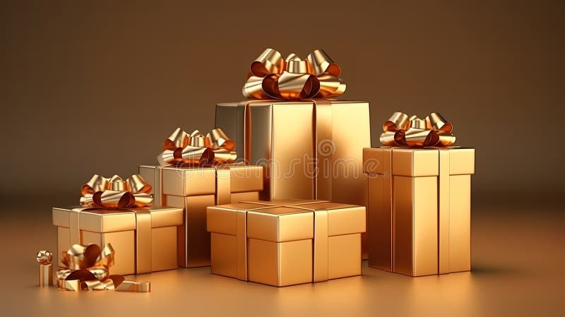 Gift Boxes of Various Shapes and Sizes Stock Photo - Image of color ...