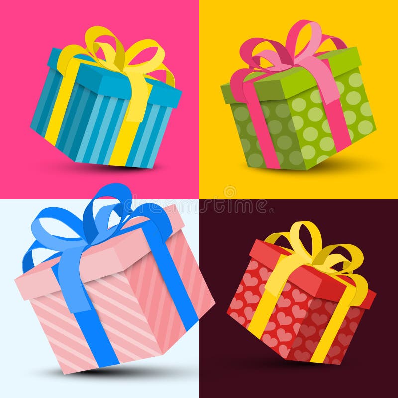 Gift Boxes Vector Design stock vector. Illustration of celebration ...