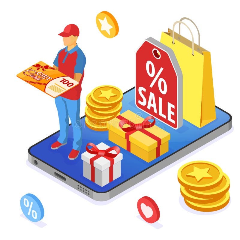 Gift Card Customer Loyalty Programs Banner Stock Vector - Illustration ...