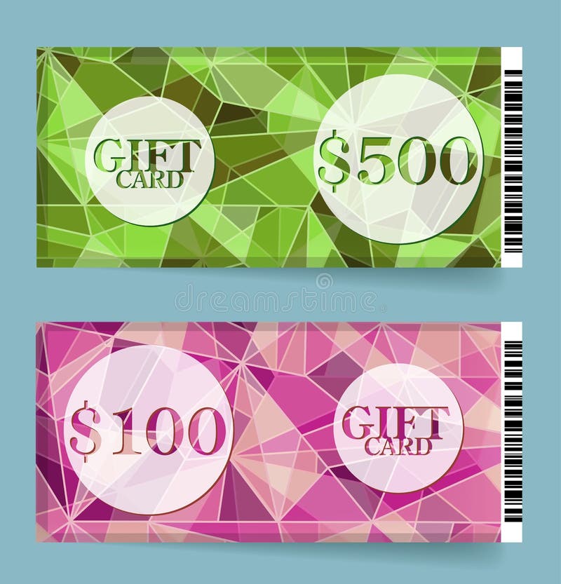 Gift card designs set stock vector. Illustration of modern - 70439842