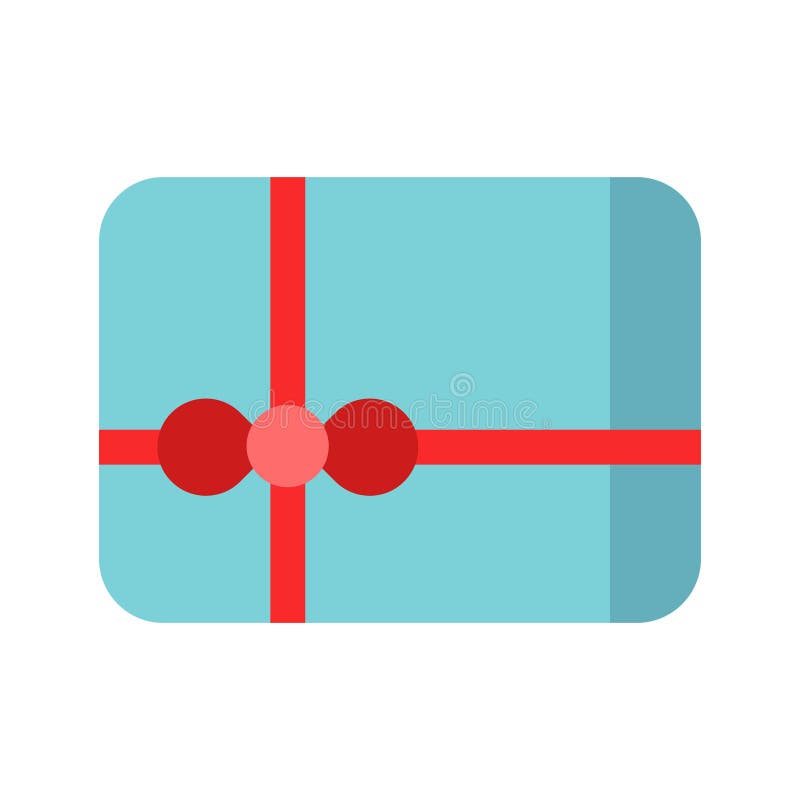 Gift Card Flat Clipart Vector Illustration Stock Vector - Illustration ...