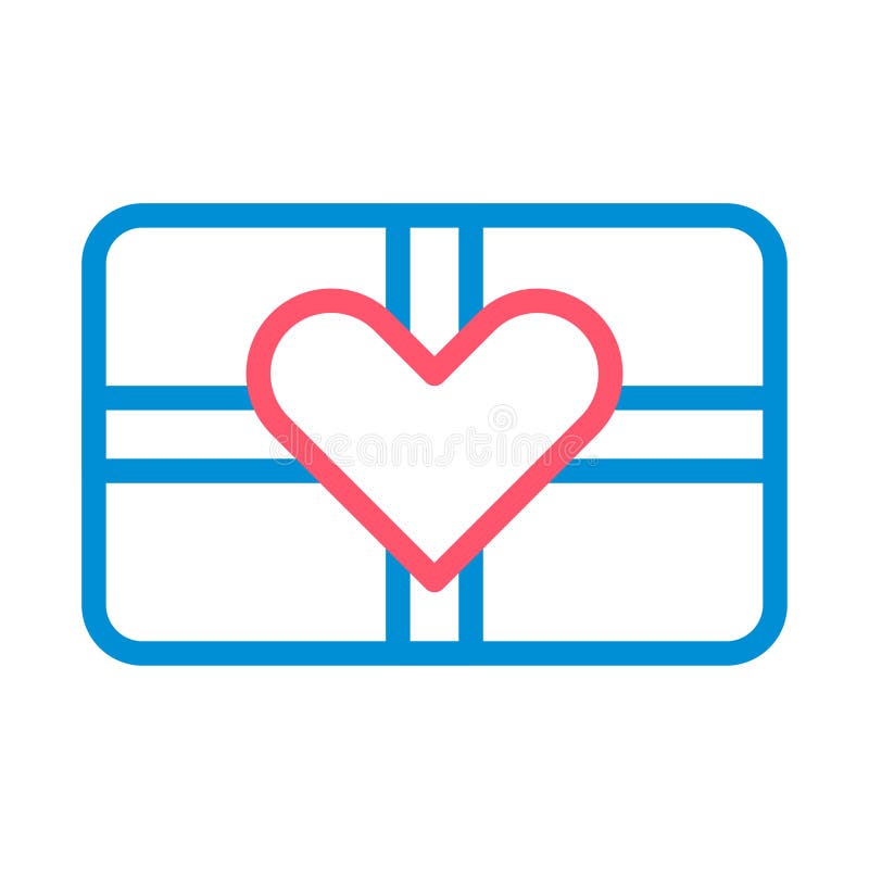Gift Card with Heart Icon. Concept of Love, Appreciation, and ...