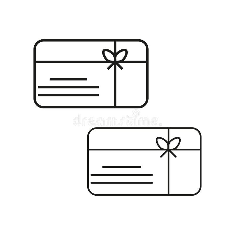 Gift Card Icon Set. Voucher, Certificate Icon. Vector Illustration ...