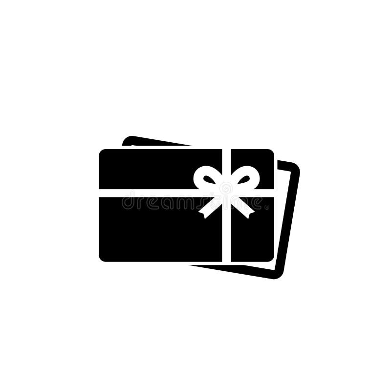 Gift Card Icon Symbol Vector on White Stock Vector - Illustration of ...