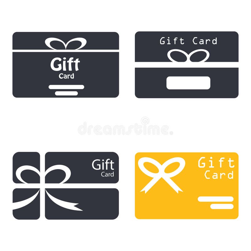 Gift Card Logo Template Icon Stock Illustration - Illustration of ...