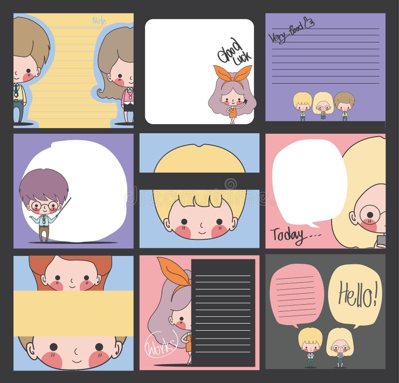 Gift Card People Business Set Stock Vector - Illustration of ...