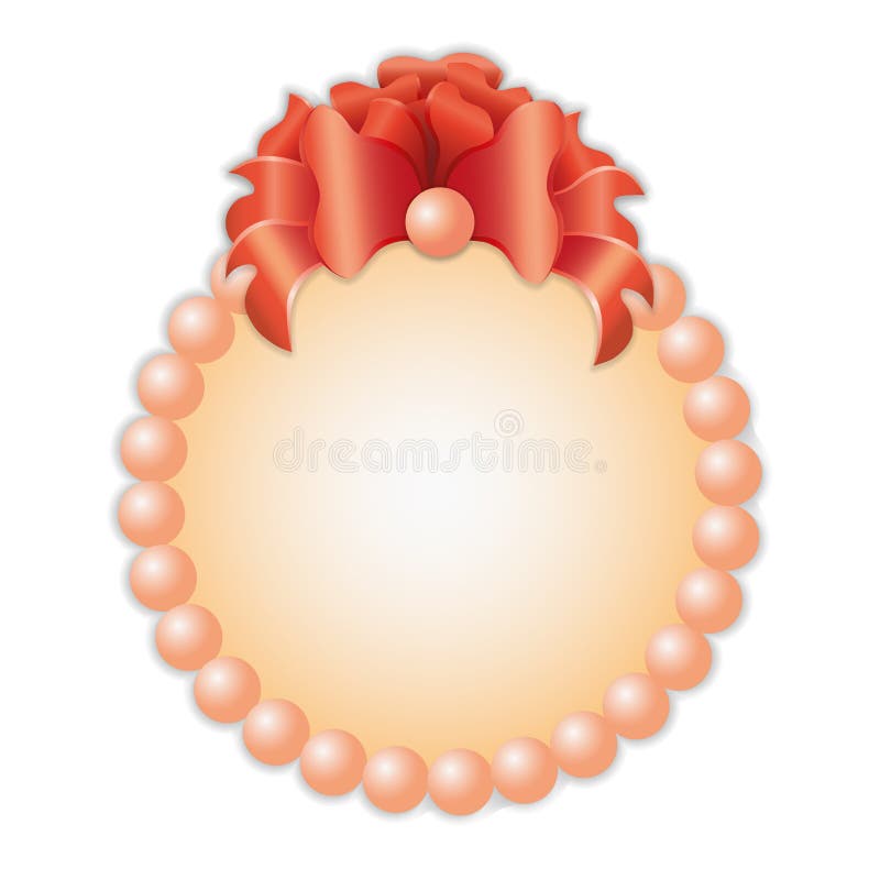 Gift Card with Ribbon Red . Stock Illustration - Illustration of ...