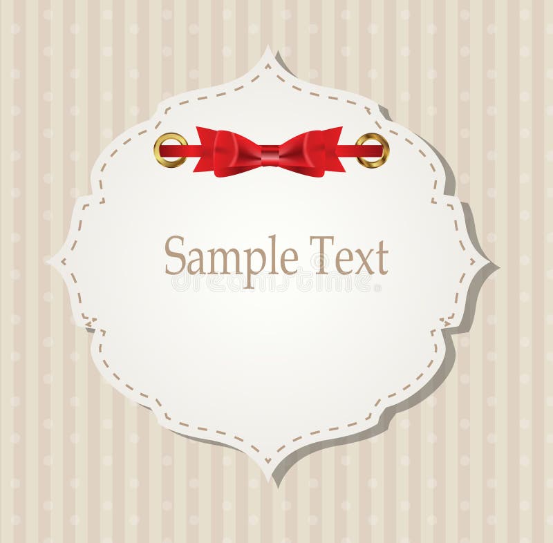 Gift Card with Ribbons, Design Elements. Vector Stock Vector ...