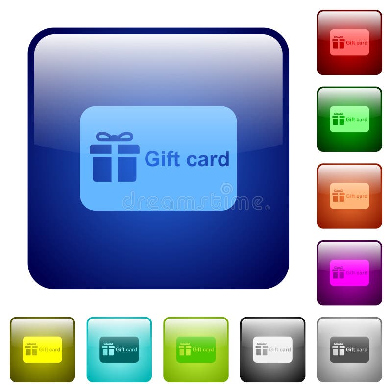 Gift Card with Text Color Square Buttons Stock Vector - Illustration of ...