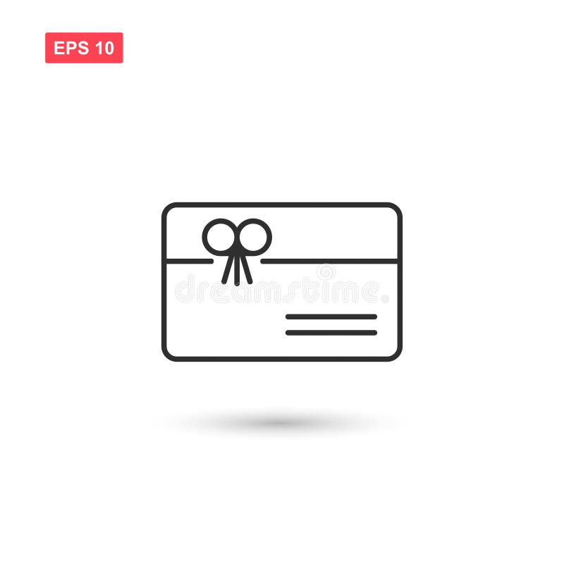 Gift Card Vector Icon Design Isolated Stock Vector - Illustration of ...
