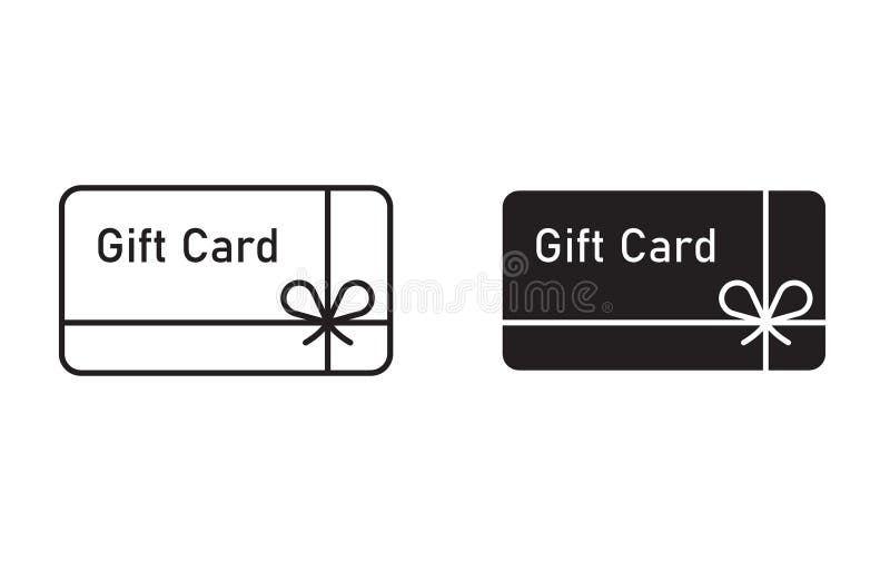 Gift Card Vector Icon Mark Set Symbol for Web Application Stock ...