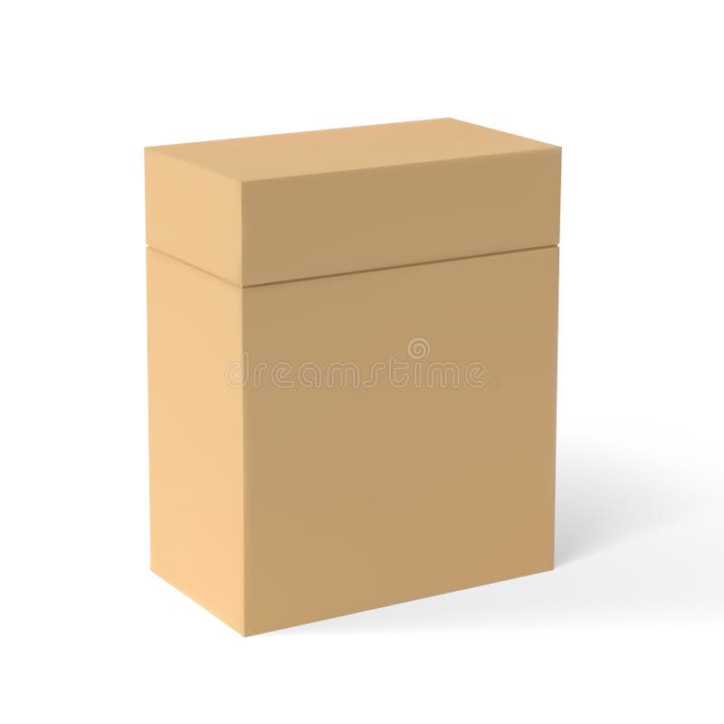 Tall Closed Brown Cardboard Box Stock Illustrations – 59 Tall Closed ...