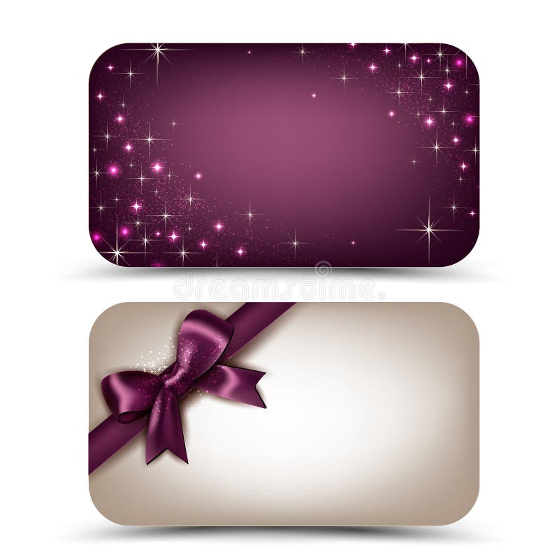 Set of Winter Gift Cards with Reflection. Stock Vector - Illustration ...