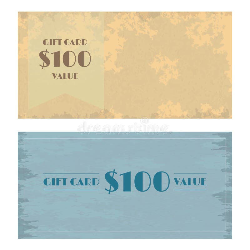 Gift Cards Design. Vector Illustration Decorative Design Stock Vector ...