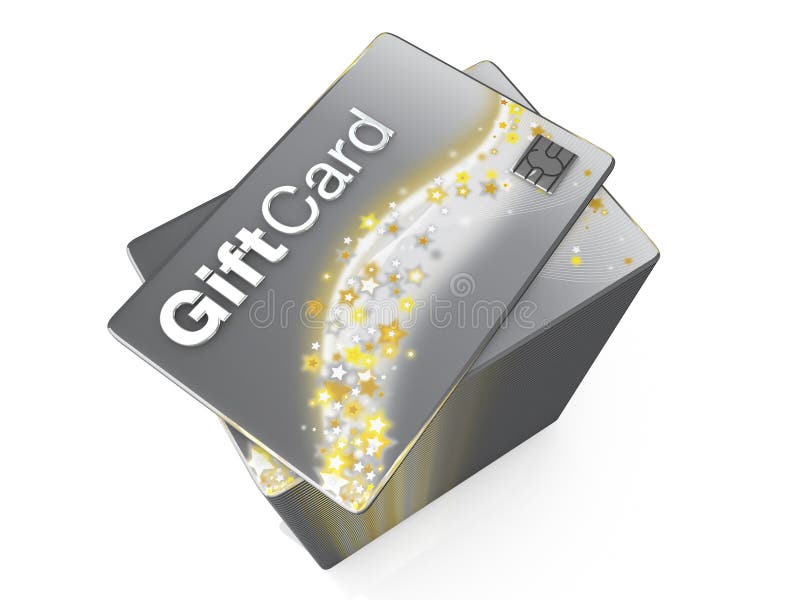 Gift Cards with Silver Background and Stars, Generic Design Stock ...