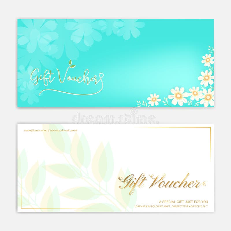 Gift Certificate, Voucher, Gift Card or Cash Coupon Template Stock ...
