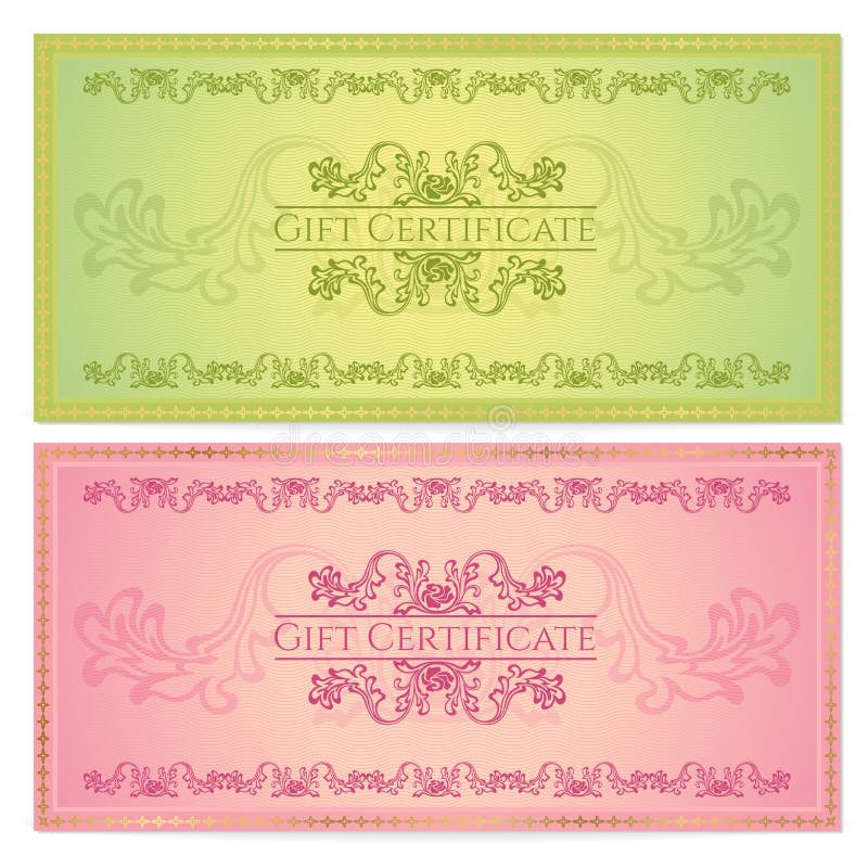 Gift Certificate (Voucher, Coupon) Template Stock Vector - Illustration ...