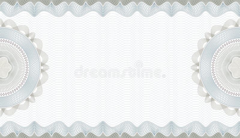 Gift Certificate. Voucher with Guilloche Grid and Pattern Coupon or ...