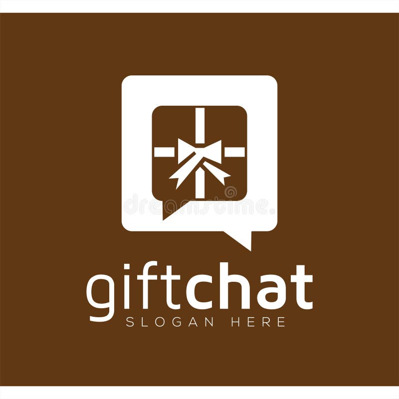 Gift Chat Logo Vector Template Stock Vector - Illustration of event ...
