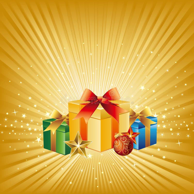Gift and Christmas Background Stock Vector - Illustration of isolated ...