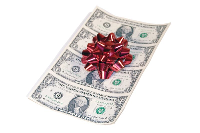 Gift of Christmas Cash stock image. Image of holiday, change - 360683