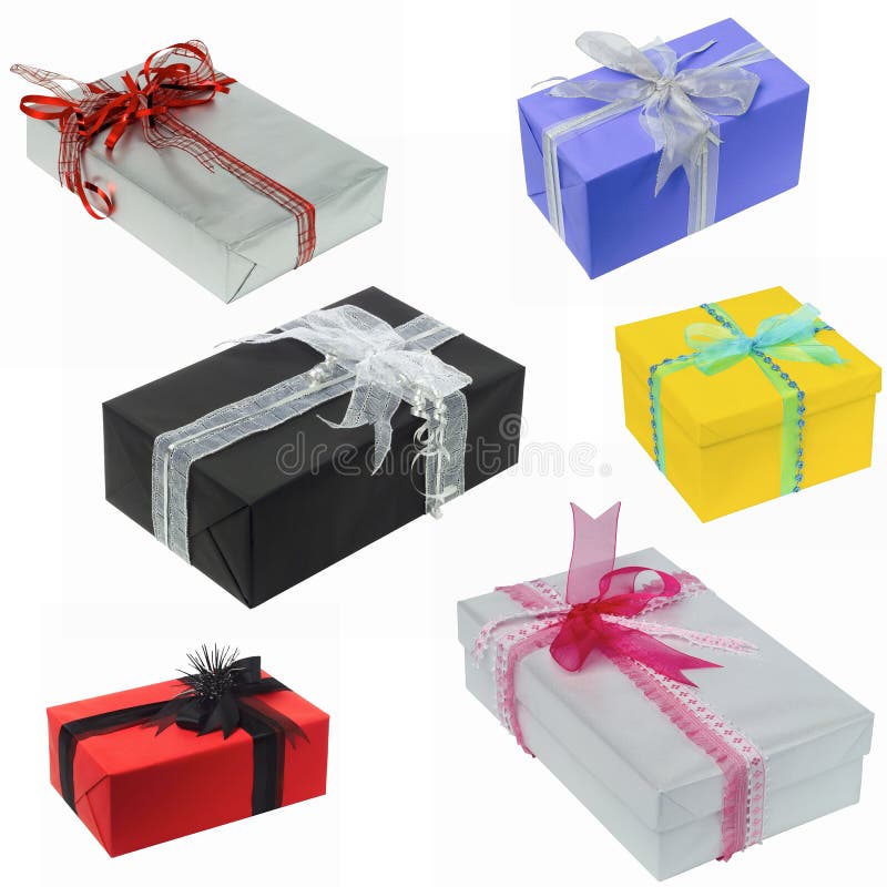 Gift Collection for Anniversary and Christmas Stock Photo - Image of ...