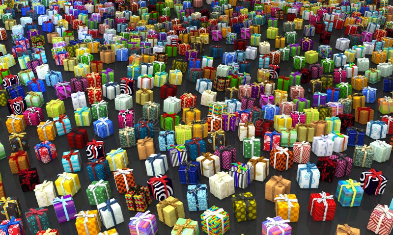 Gift Collection, Surface stock illustration. Illustration of random ...