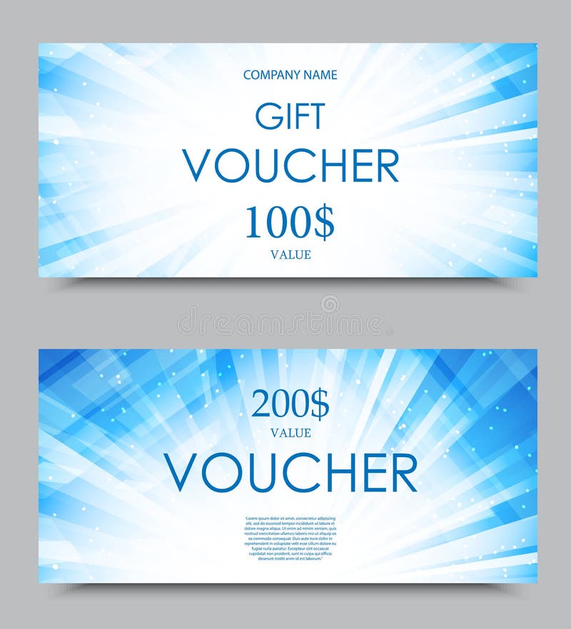 Gift Company Voucher Template Stock Vector - Illustration of bill ...