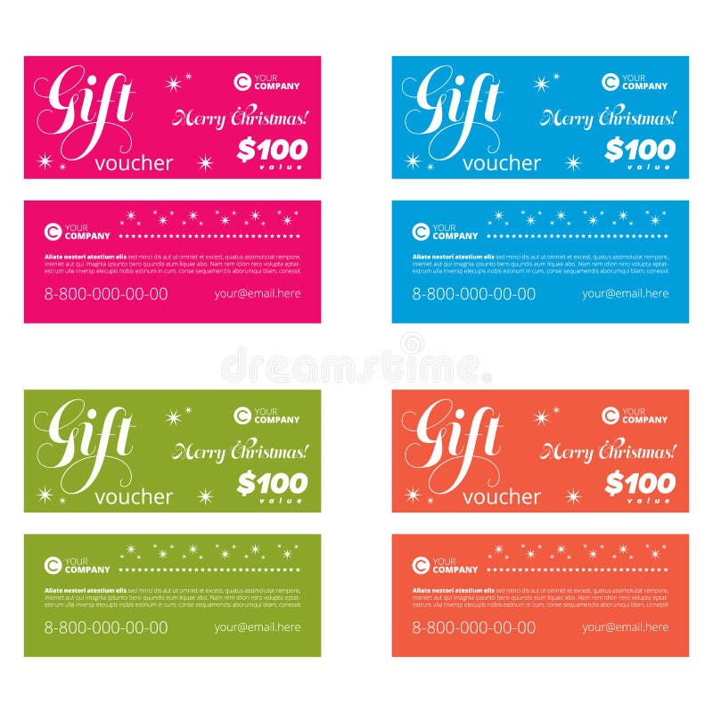 Gift coupon set stock vector. Illustration of discount - 61607958